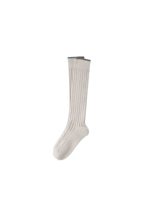 Brunello Cucinelli Cashmere Rib Knit Socks - Sand