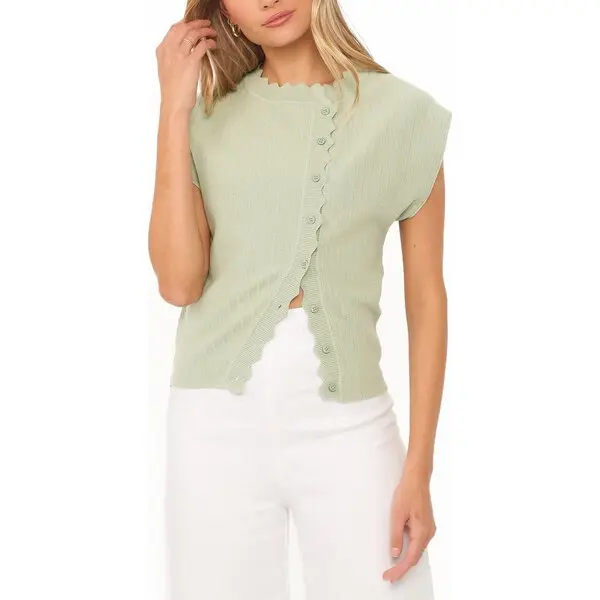 PETAL & PUP Mackie Scalloped Ribbed Top
