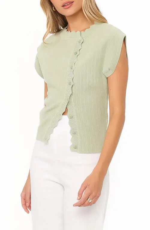 PETAL & PUP Mackie Scalloped Ribbed Top