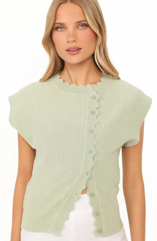 PETAL & PUP Mackie Scalloped Ribbed Top