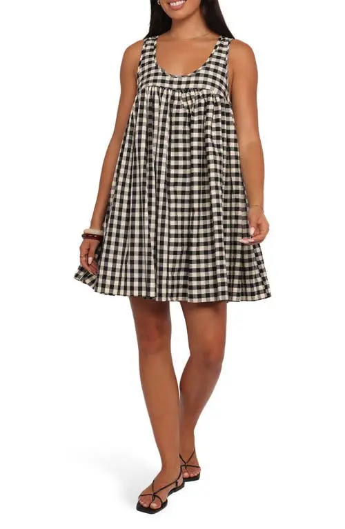 PETAL & PUP Atria Check Sleeveless Minidress