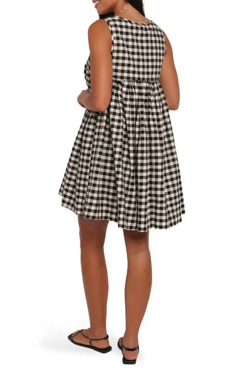PETAL & PUP Atria Check Sleeveless Minidress