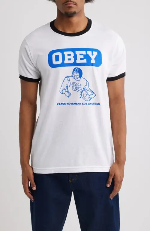 Obey Peace Movement Graphic Ringer T-shirt