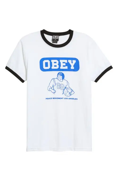 Obey Peace Movement Graphic Ringer T-shirt