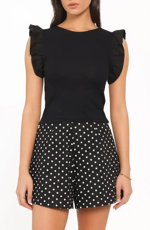 PETAL & PUP Kathleen Ruffle Sleeve Knit Top