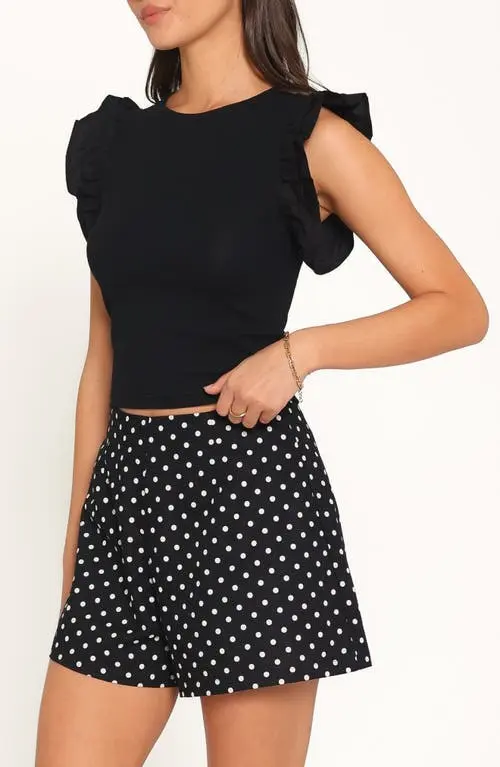 PETAL & PUP Kathleen Ruffle Sleeve Knit Top