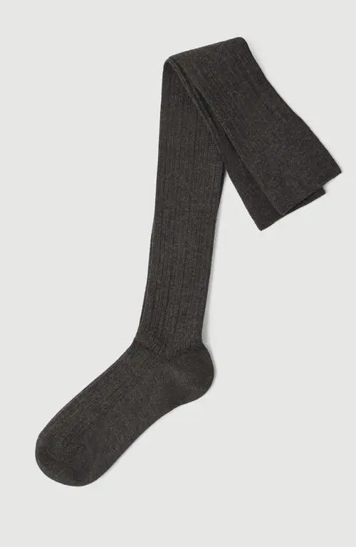 Brunello Cucinelli Stretch Cashmere Rib Knit Socks