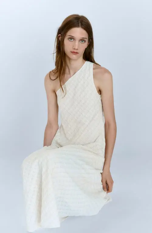 Mango Textured Asymmetrical Dress