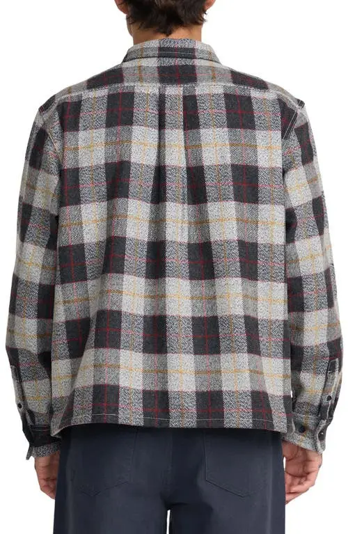 Rvca Dayshift Flannel Button-up Shirt - Purple Multi