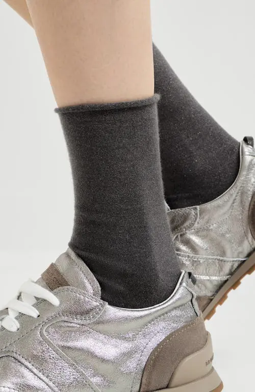 Brunello Cucinelli Cashmere And Silk Sparkling Knit Socks