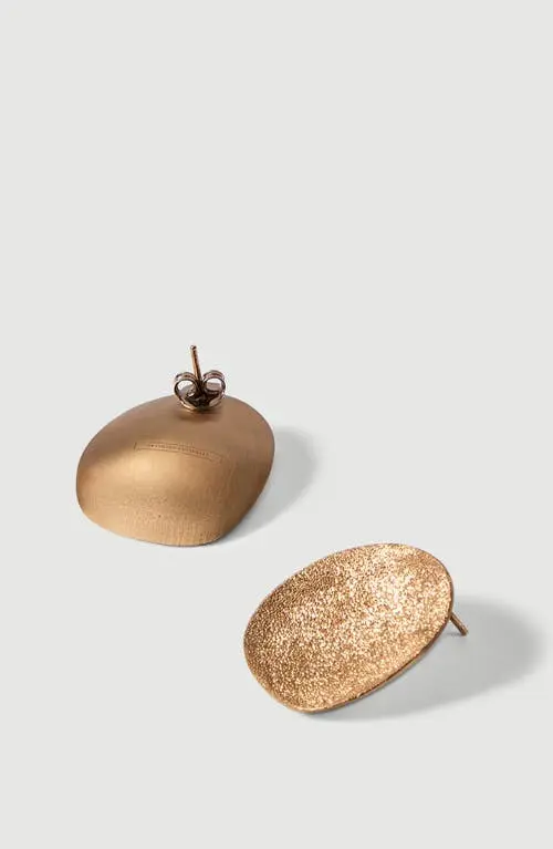 Brunello Cucinelli Sterling Silver Shimmer Disc Earrings