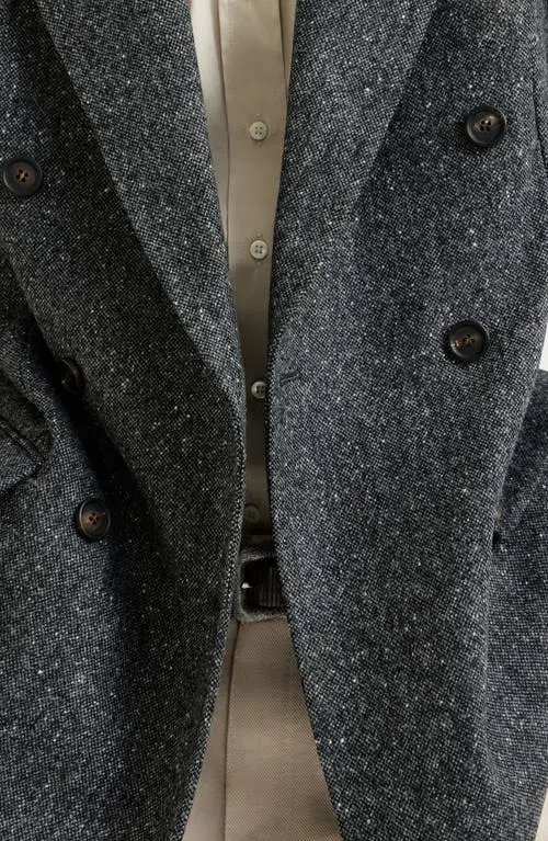 Brunello Cucinelli Virgin Wool Donegal Blazer With Monili