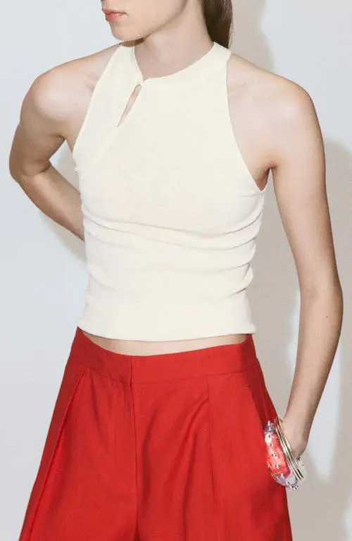 Mango Halter Neck Knitted Top