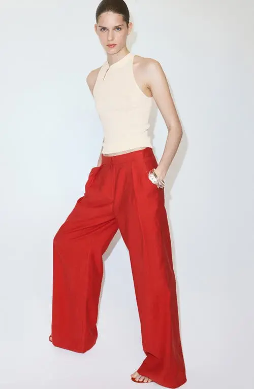 Mango Halter Neck Knitted Top