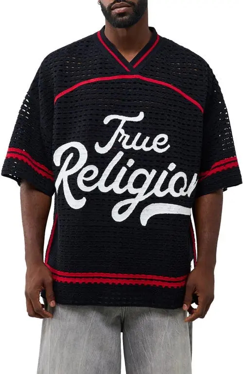 True Religion Crochet Football Jersey