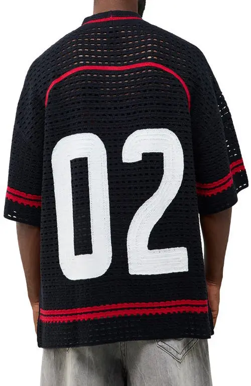 True Religion Crochet Football Jersey