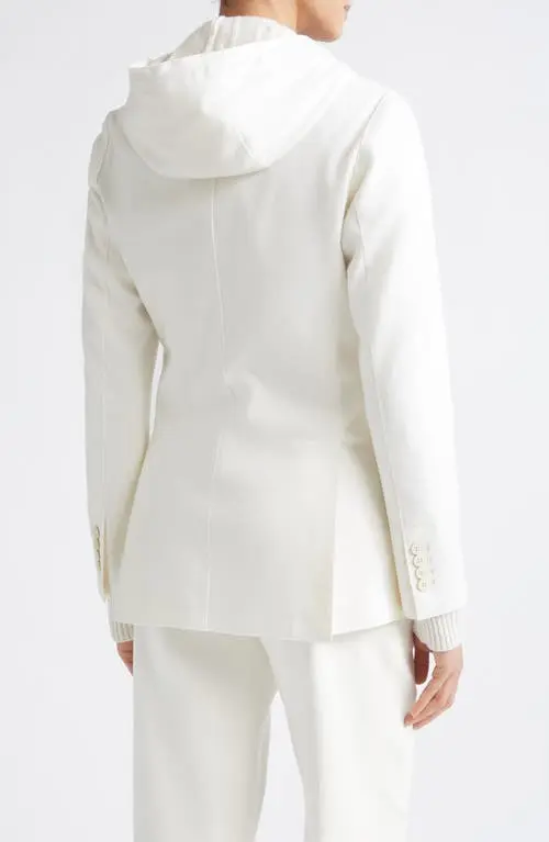 Eleventy Virgin Wool Blend Jacket With Hooded Bib