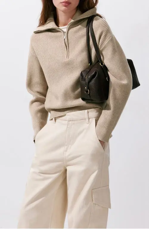Mango Quarter Zip Sweater