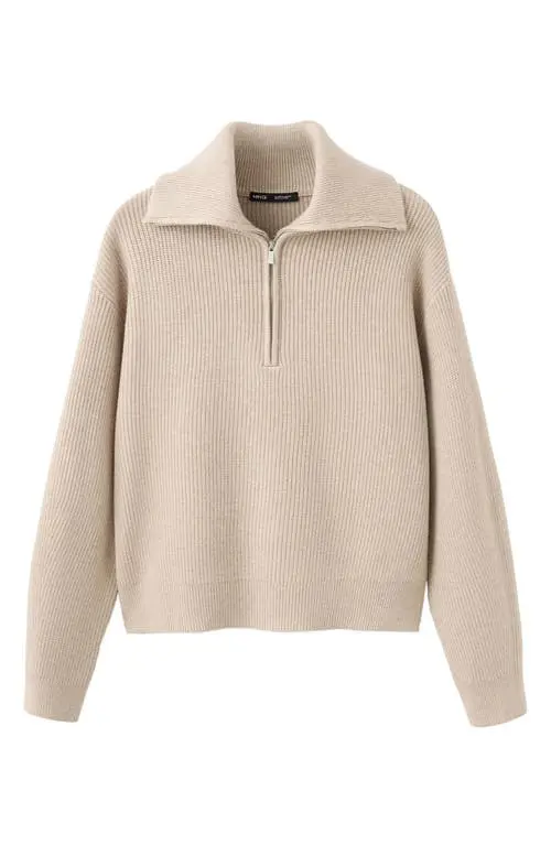 Mango Quarter Zip Sweater