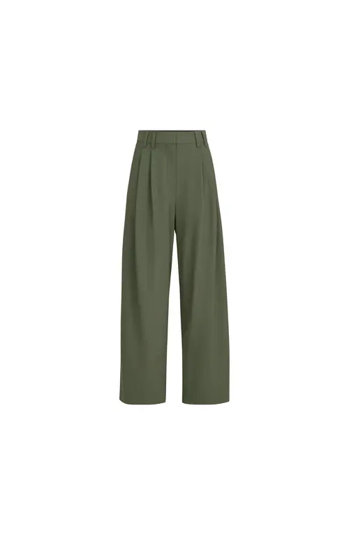 Brunello Cucinelli Tropical Luxury Wool Tailored Trousers With Monili