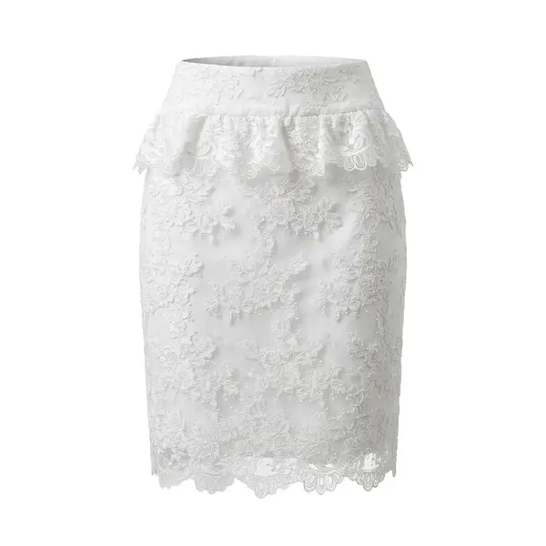 LOR REIN Elio Lace Peplum Skirt