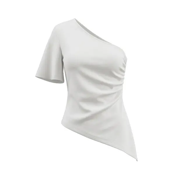 LOR REIN Vira One-shoulder Top With Draping