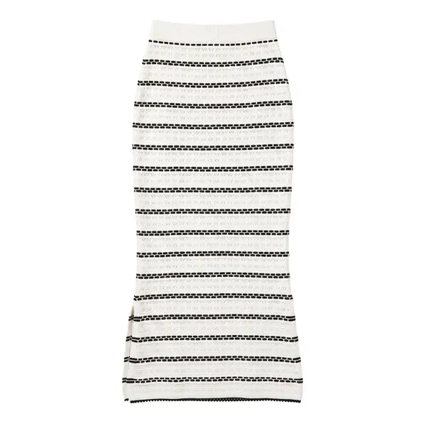 BRODIE CASHMERE Breton Stitch Skirt