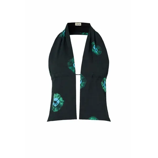 PAR Y ESCALA Sl Agus Hand-dyed Cotton Top With Open Back