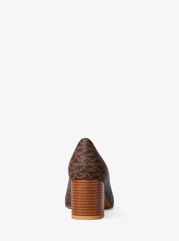 Michael Kors Dori Signature Logo Block Heel Pump