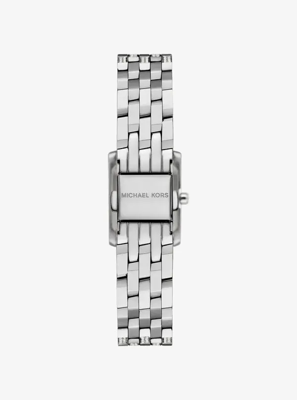Michael Kors Micro Georgie Pavé Stainless Steel Watch - Silver