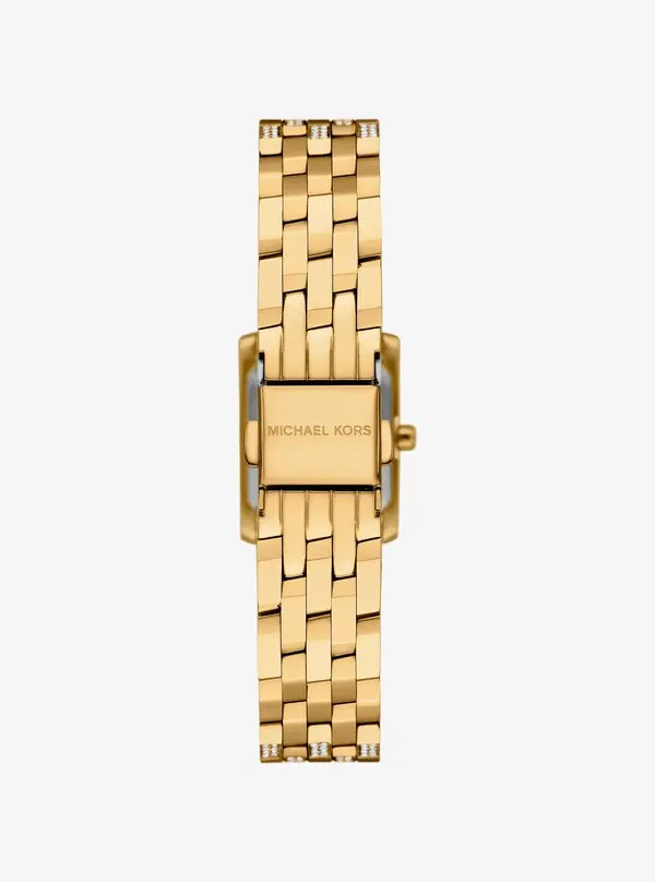 Michael Kors Micro Georgie Pavé -tone Stainless Steel Watch - Gold