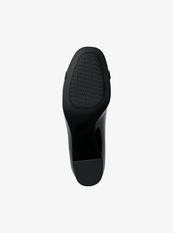 Michael Kors Dori Patent Block Heel Pump - Black