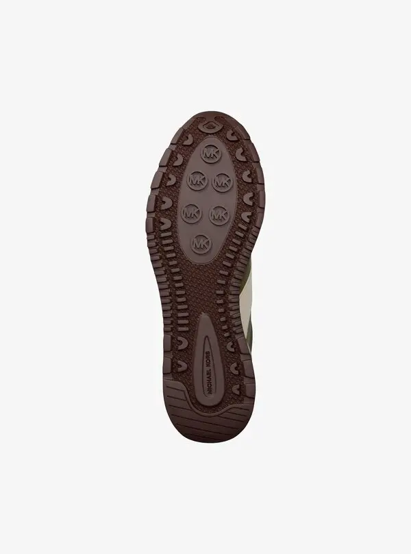 Michael Kors Remy Mixed-media Trainer - Green