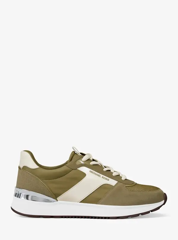 Michael Kors Remy Mixed-media Trainer - Green