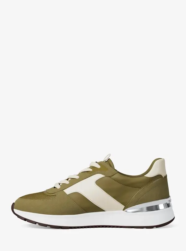 Michael Kors Remy Mixed-media Trainer - Green