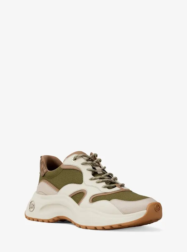 Michael Kors Levie Mixed-media Trainer
