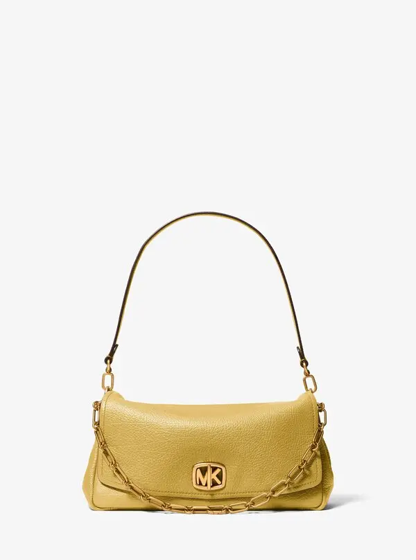 Michael Kors Bryant Large Textured Leather Convertible Shoulder Bag - Green