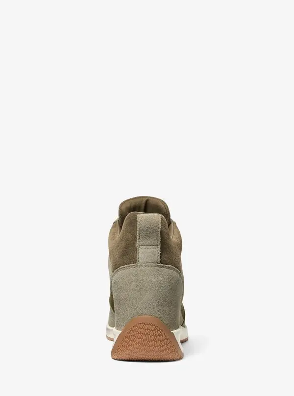 Michael Kors Nikko S2 Perforated Suede Wedge Trainer