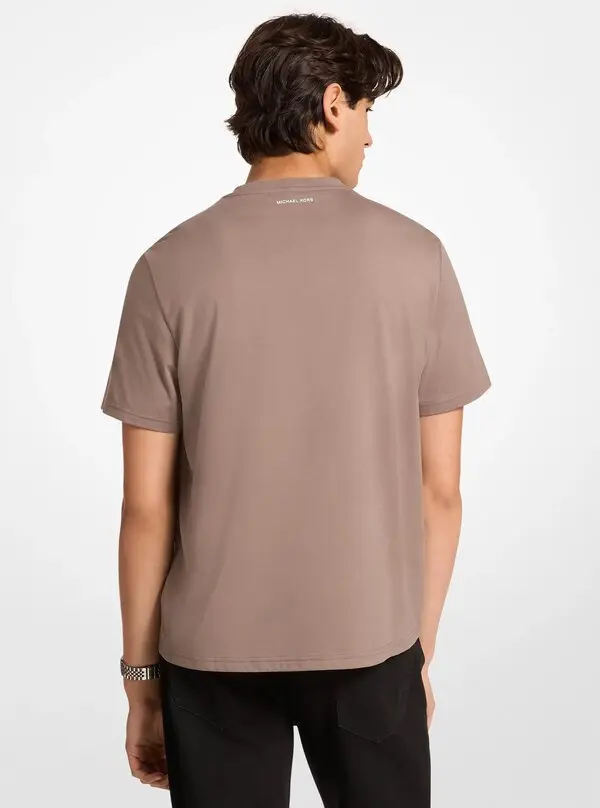 Michael Kors Graphic Logo Cotton Jersey T-shirt - Grey