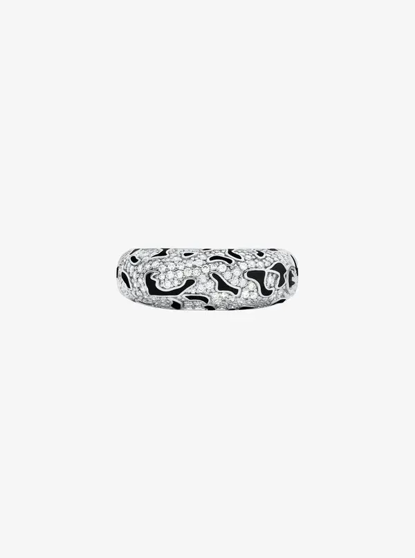 Michael Kors Pavé Leopard Ring In Size By - Silver