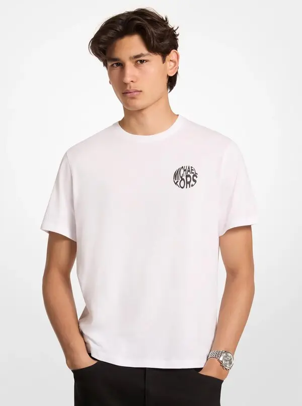 Michael Kors Graphic Logo Cotton Jersey T-shirt - White