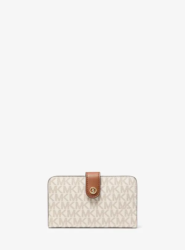 Michael Kors Jet Set Travel Medium Signature Logo Billfold Wallet