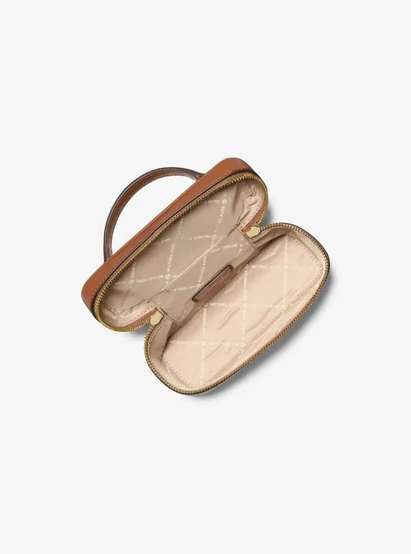 Michael Kors Vivi Small Signature Logo Vanity Crossbody Bag - Brown