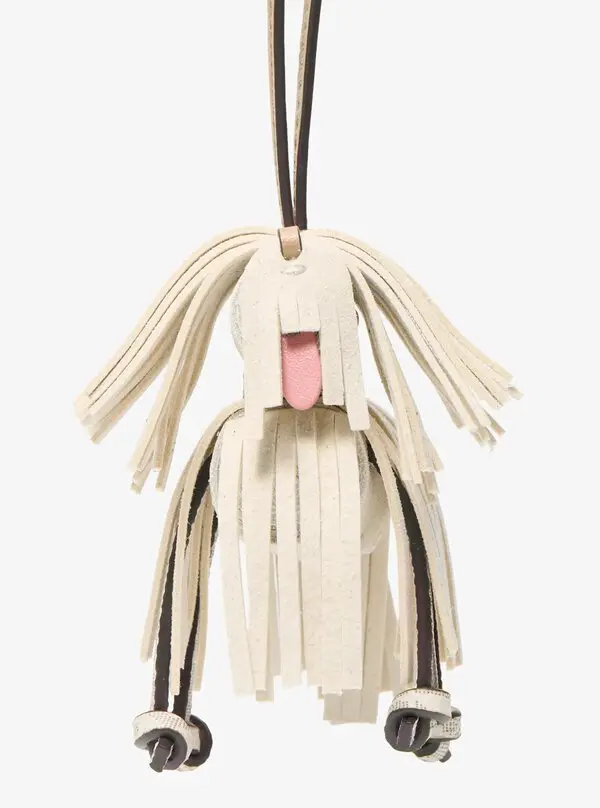 Michael Kors Leather Shaggy Dog Bag Charm