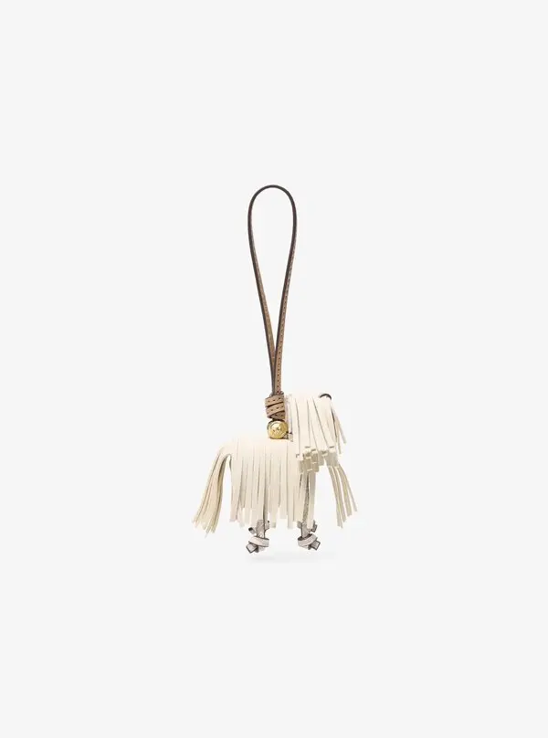 Michael Kors Leather Shaggy Dog Bag Charm