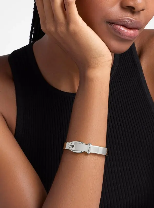 Michael Kors Buckled Bangle Bracelet - Silver
