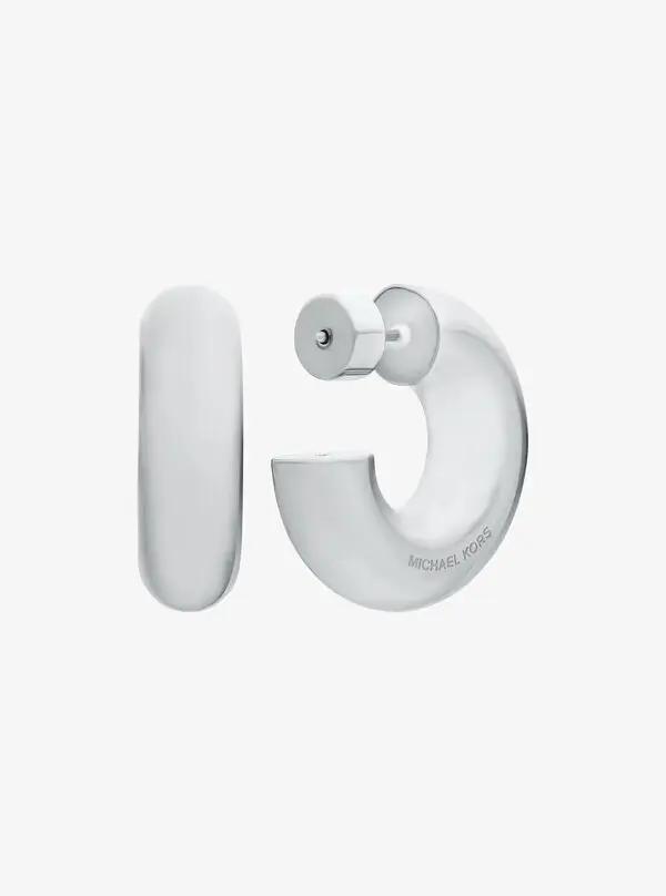 Michael Kors Chunky Hoop Earrings - Silver