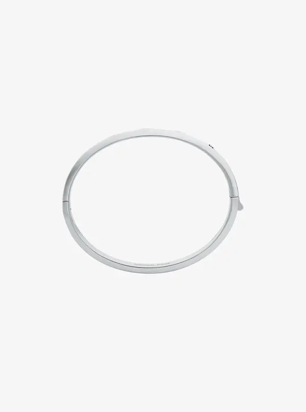 Michael Kors Cubic Zirconia Logo Bangle - Silver