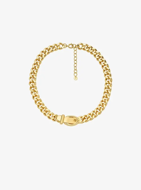 Michael Kors Buckle Chain-link Necklace - Gold