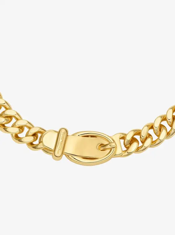 Michael Kors Buckle Chain-link Necklace - Gold